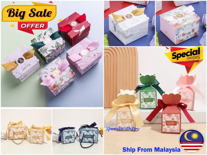 【SpendWithJoy】Wedding Party Birthday Goodies Gift Souvenir Doorgift Candy Door Gift Box Kotak ...