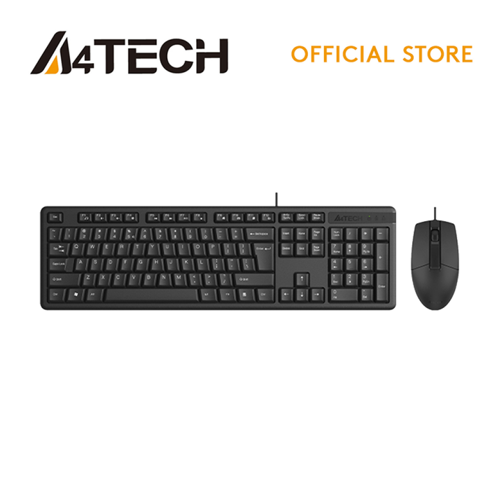 A4Tech KRS-3330 1200 DPI Natural A Shape Key USB Wired Keyboard & Mouse ...