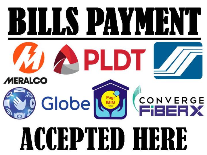 BILLS PAYMENT WATERPROOF LAMINATED SIGNAGE (WHITE BACKGROUND) | Lazada PH