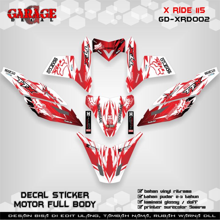 Decal X Ride 115 Full Body Stiker X Ride 115 Full Body Decal X Ride Old ...
