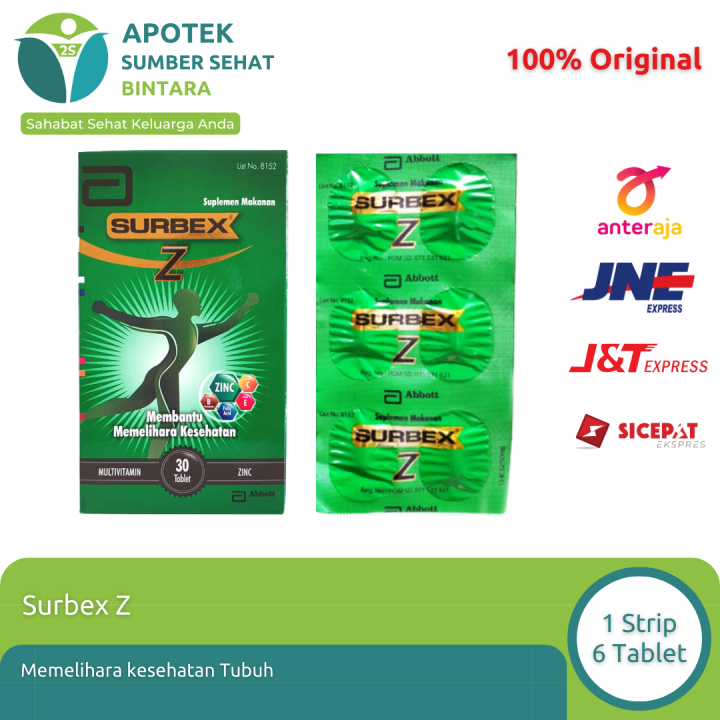 Surbex-Z multivitamin 1 Strip 6 tablet | Lazada Indonesia