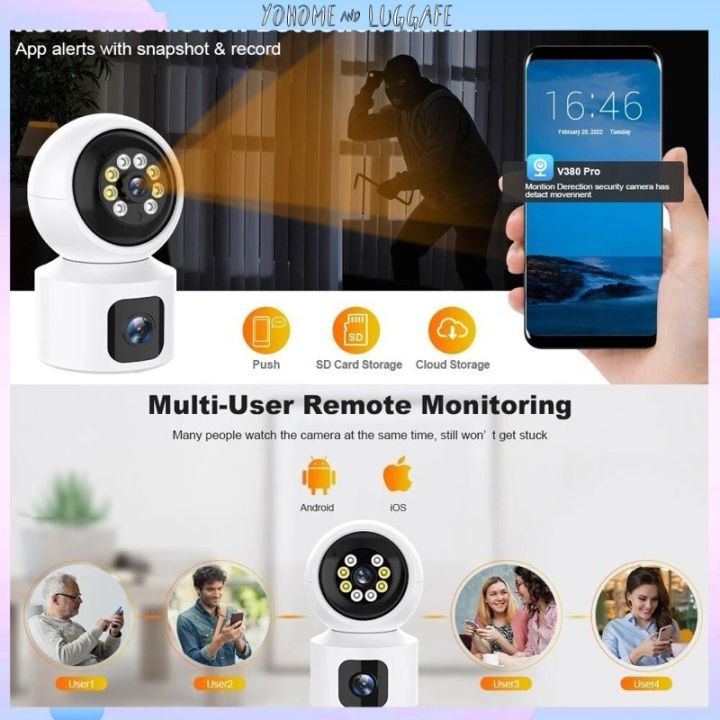 Wifi/4G Sim Card Dual Lens 5MP Wired CCTV Camera | Lazada