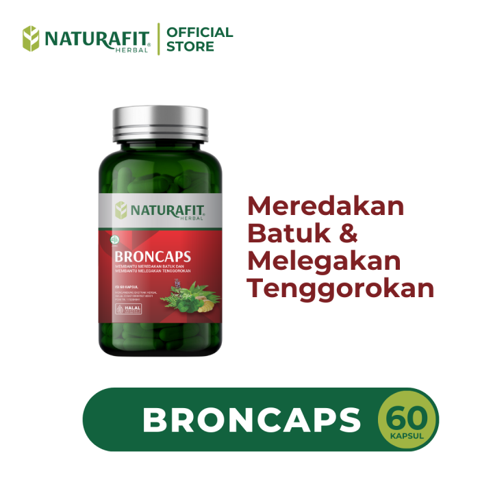 Naturafit Broncaps - Kapsul Herbal untuk Meredakan Flu, Batuk, TBC, dan ...