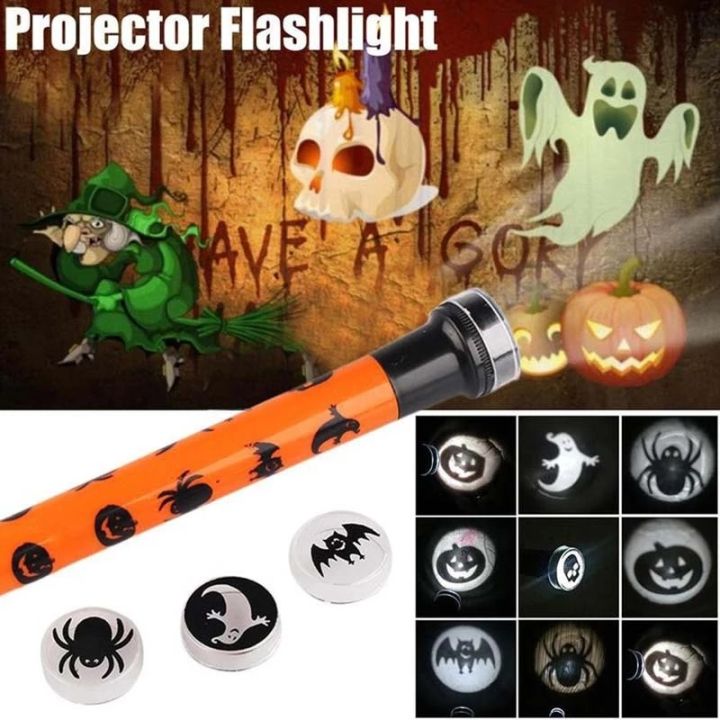 Projector flashlight Halloween props party DIY decoration children's ...