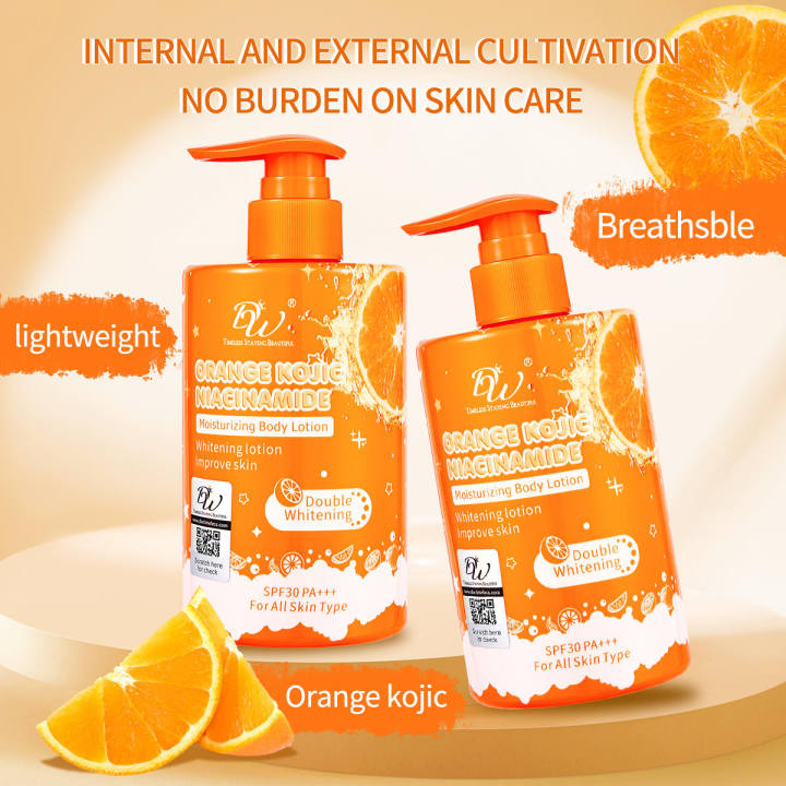 Dw Orange Kojic Niacinamide Body Lotion For Double Whitening And ...