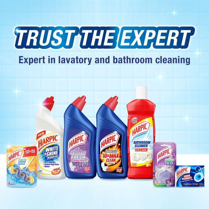 Harpic Power Plus (450mlx2) / Active Gel (500mlx2) Disinfectant Toilet ...