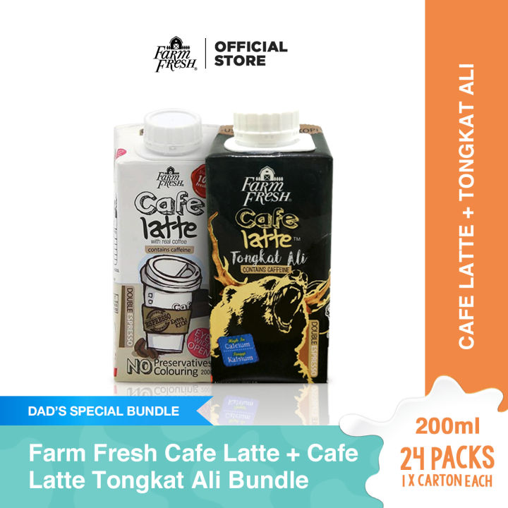 Farm Fresh UHT Café Latte + Farm Fresh UHT Café Latte Tongkat Ali 200ml ...