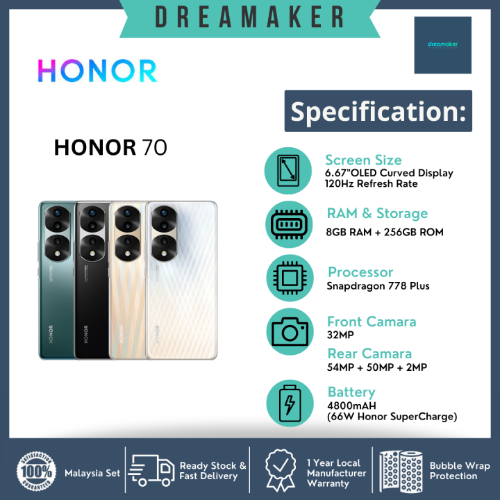 🇲🇾 MALAYSIA SET | Honor 70 5G (8GB + 256GB) MX800 Super Sensing Vlog ...