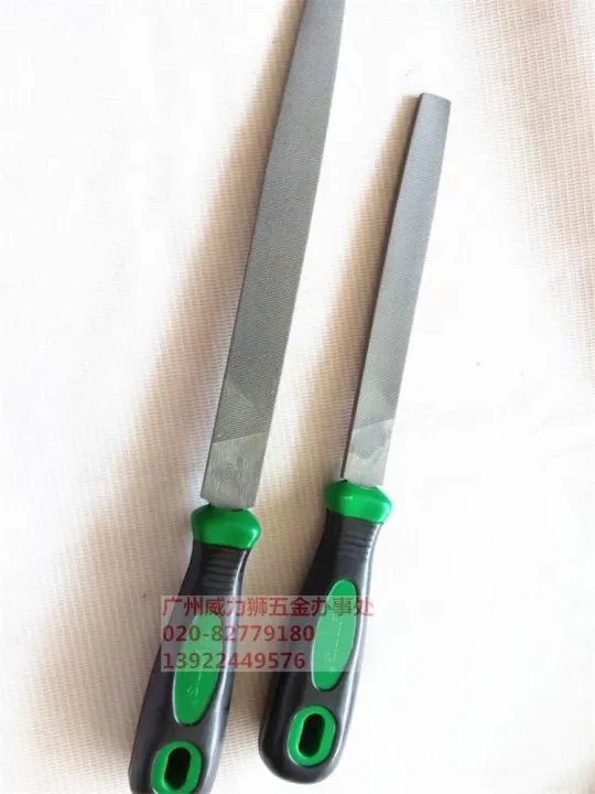 Power lion flat file two-color rubber sleeve handle flat steel file ...