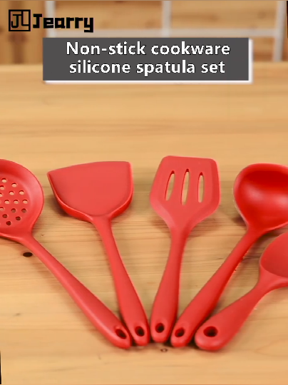 Jearry Silicone Handle Cookware 4Pcs Set Heat Resistant Food Grade ...
