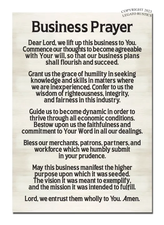 Business Success Bible Verse Wooden Wall Decor | Rustic Christian Quote ...