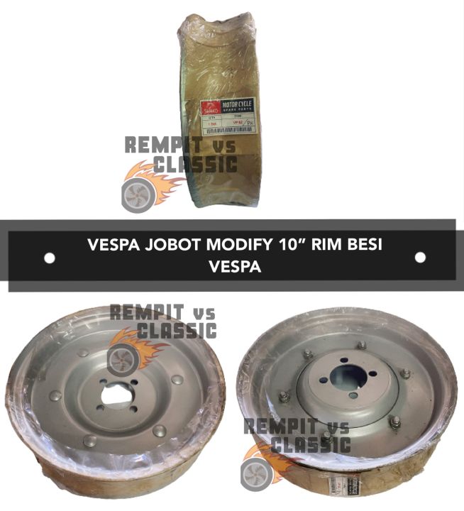REMPIT VESPA JOBOT MODIFY 10" RIM BESI VESPA | Lazada