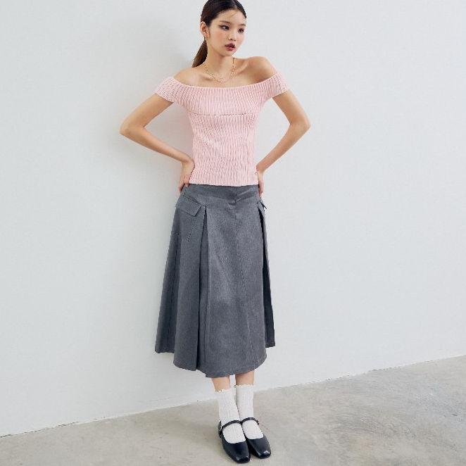 School Maxi Skirt กระโปรงยาวจับจีบ เอวสูง | Lazada.co.th