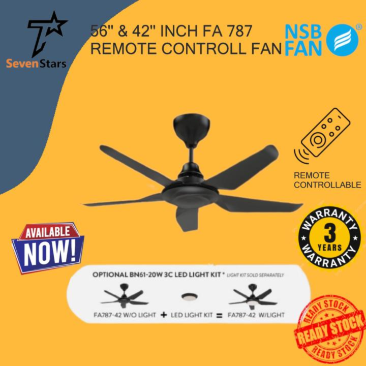 NSB FAN 56''& 42'' INCH FA 787 REMOTE CONTROL FAN | Lazada