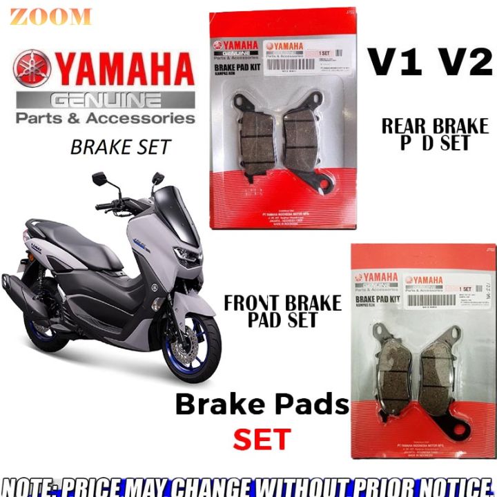 ZOOM Yamaha Motorcycle Brake Pad Set - Front And Rear for Yamaha v1 v2 ...