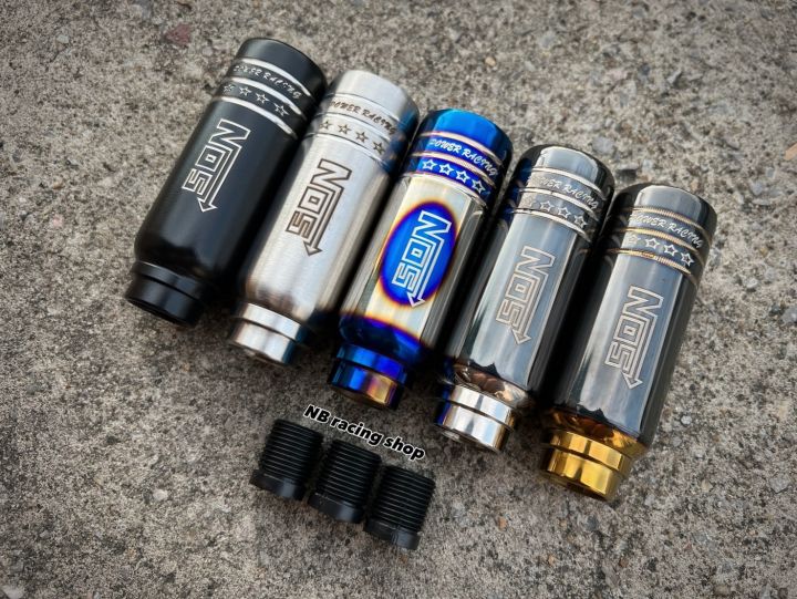 🔥รุ่นใหม่🔥หัวเกียร์ NOS RACING ขนาด 10 CM. สกรีนลายด้านบน งานอลูมิเนียม ...