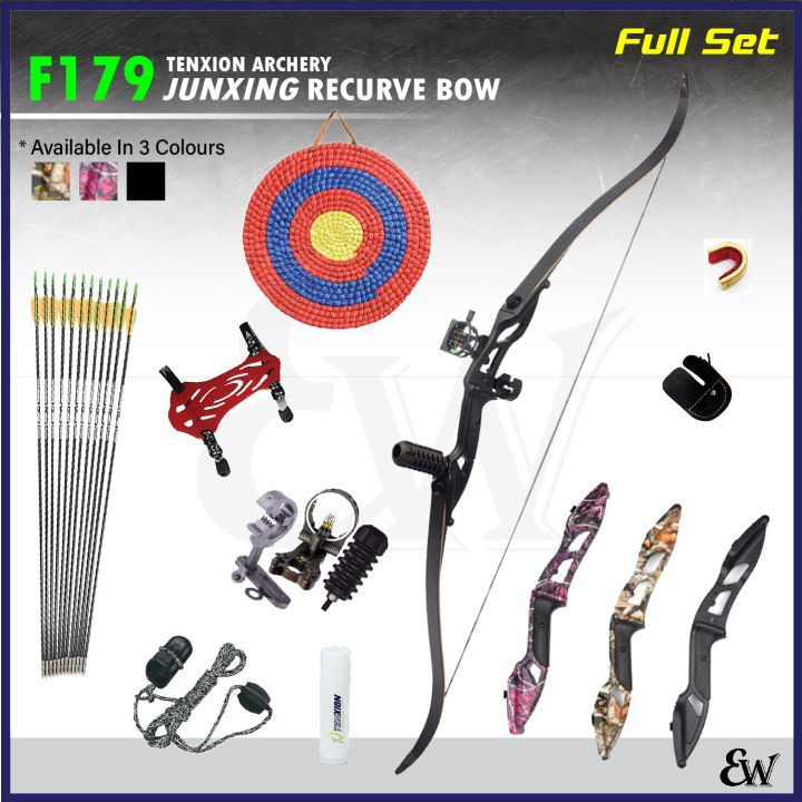 TenXion Archery JunXing F179 Recurve Bow Busur Anak Panah Memanah ...