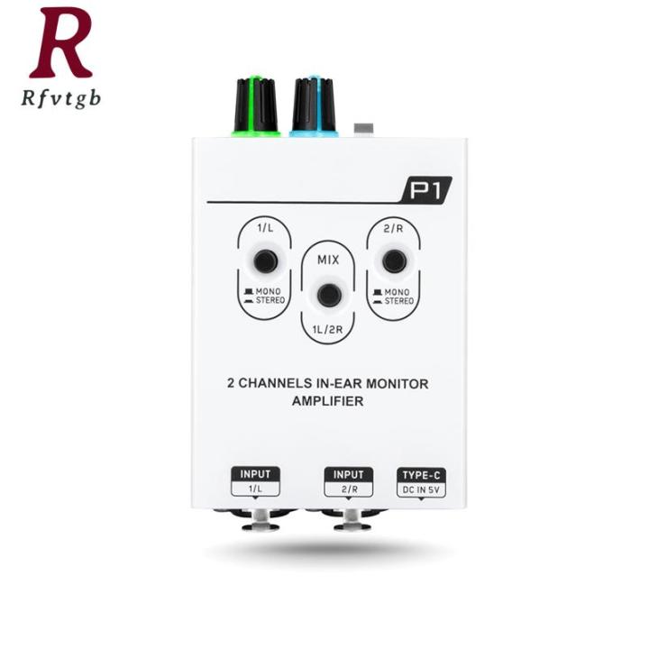 P1 Dual Channel Stereo in Ear Personal Monitoring Headphone Amplifier ...