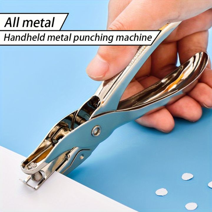 Portable metal manual single hole punching machine A4 paper loose leaf ...