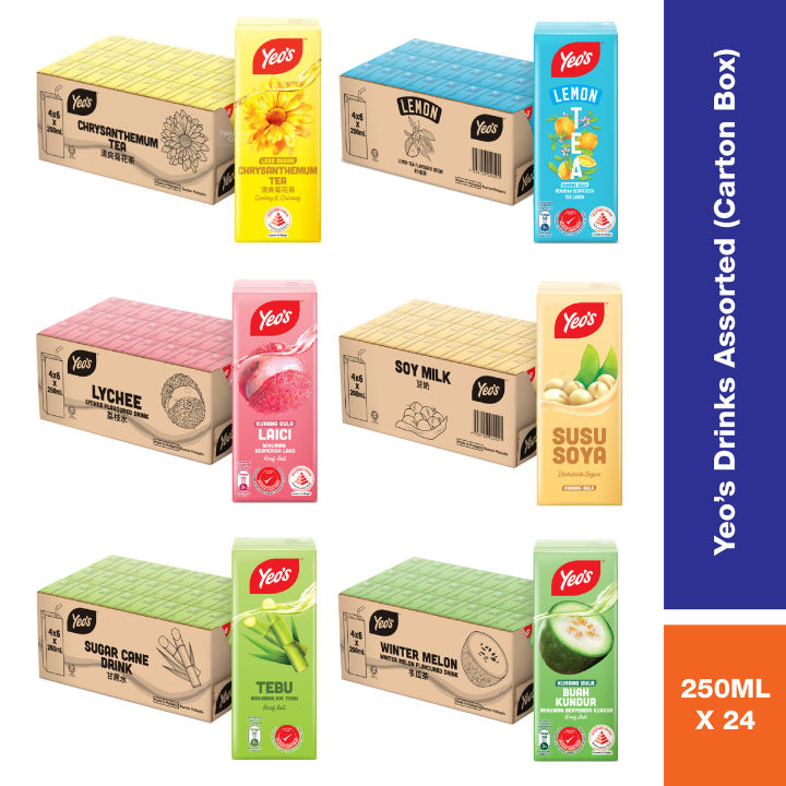Yeo's Asian Drink Carton 250ml x 24's | Lazada
