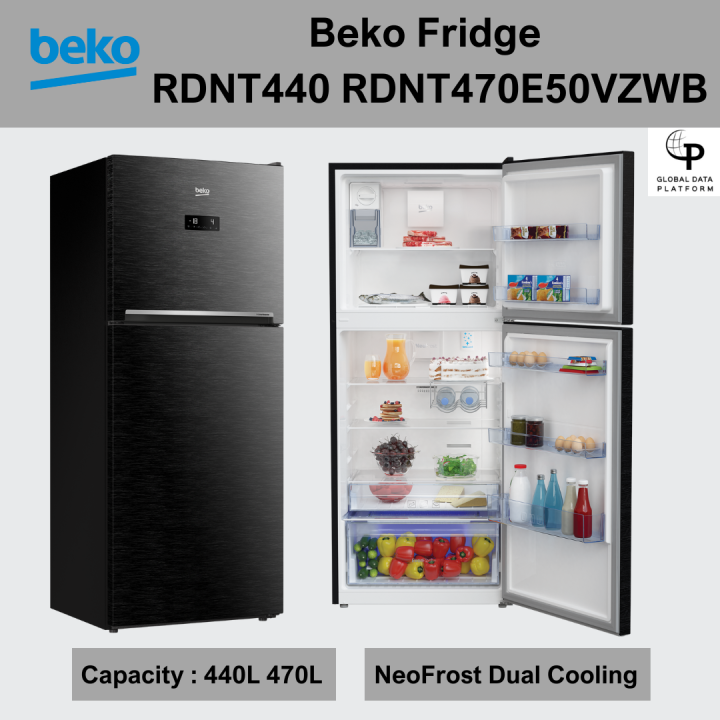 Beko Fridge 440L RDNT440E50VZWB RDNT470 with Pro Smart Inverter ...