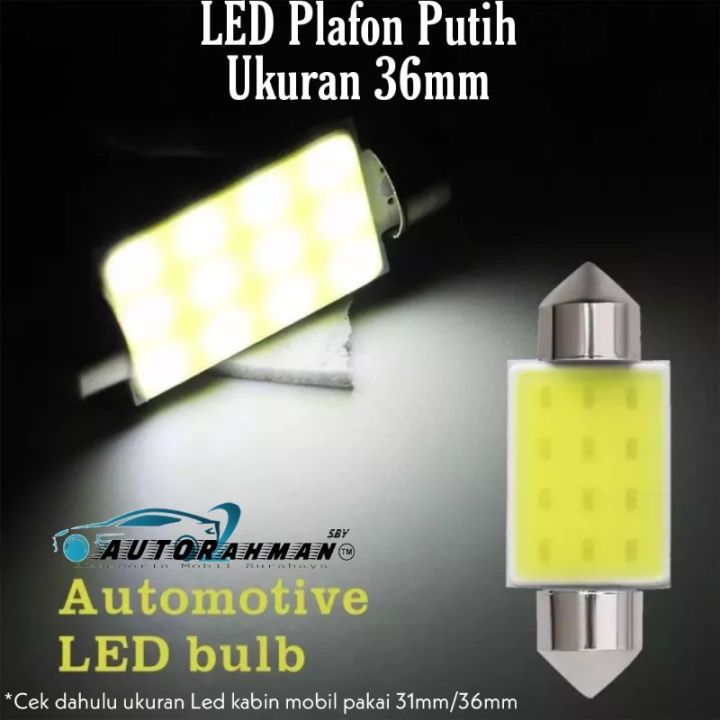 Led Plafon Mobil Terang Kabin Mobil 36mm Warna Putih | Lazada Indonesia