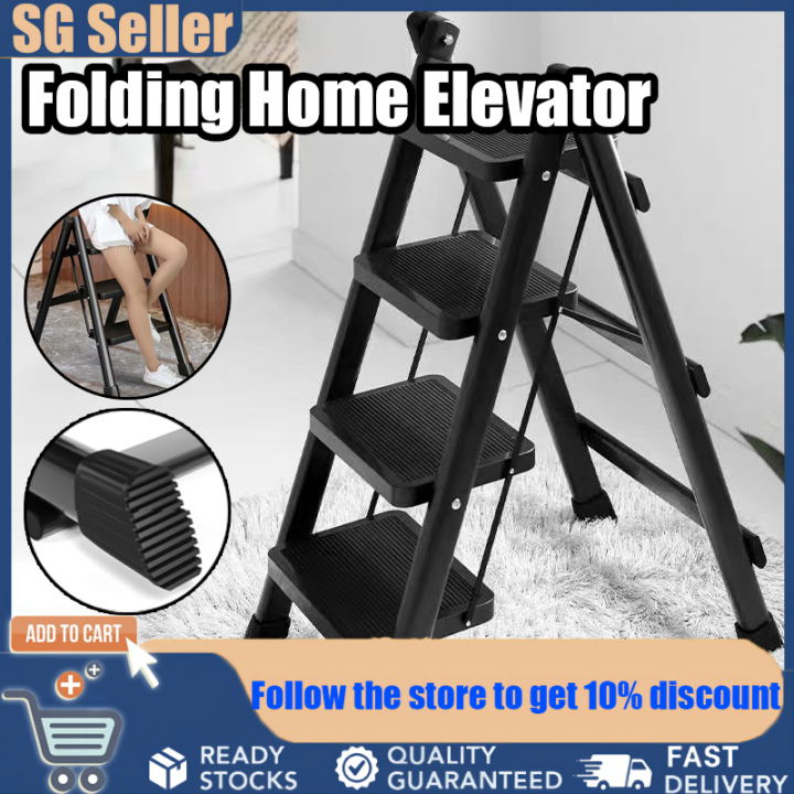 Folding Home Ladder Folding Ladder/Space Saving/Large Plate Ladder ...