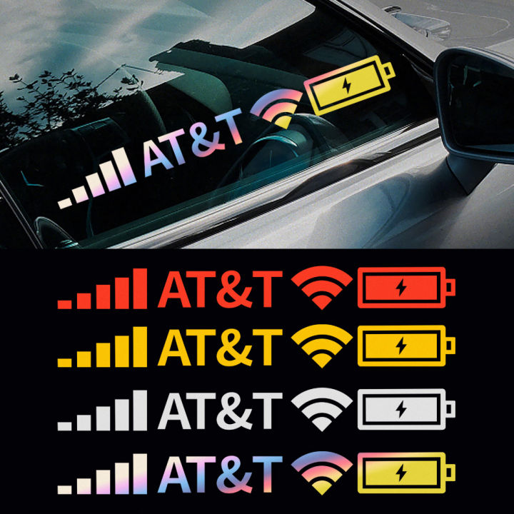 Reflective Car Stickers Decasl Mobile Phone Signal Sign Wifi Car Moto ...