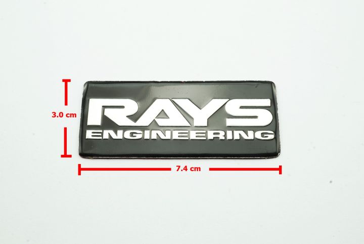 1ชื้นป้ายโลโก้อลูมินั่ม RAY ENGINEERING สีดำขนาด 7.3x3.0cm ติดตั้งด้วย ...