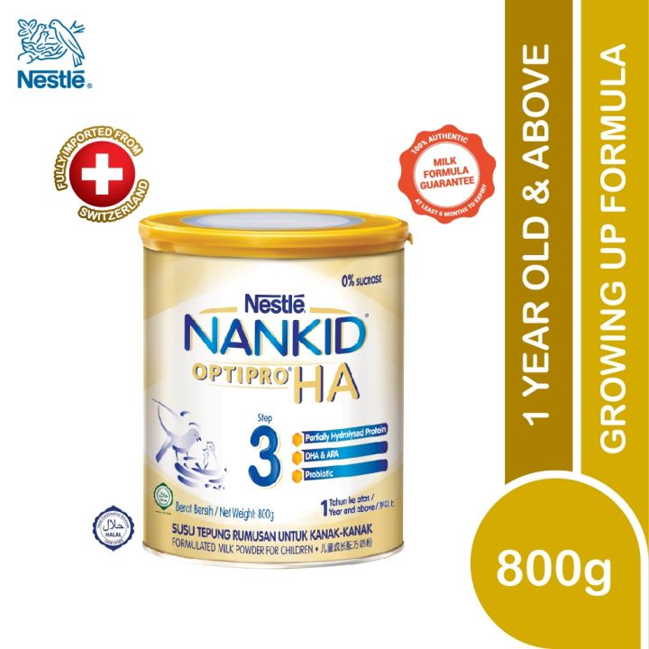 Nestle Nankid Optipro HA Stage 3 Hypoallergenic (800g) | Lazada