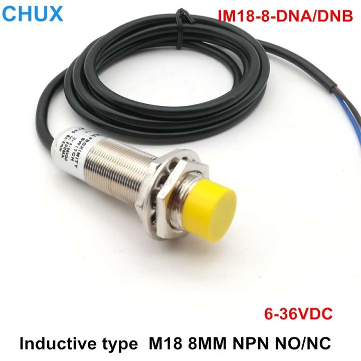 ♠ NPN NO Capacitive Proximity Sensor 8mm Distance CM18-8-DNA Non-flush LED Level Capacitance ...