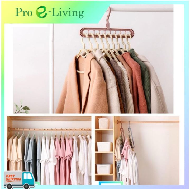 Multi-function Rotating Hook Clothes Hanger / Folding Magic Wardrobe ...