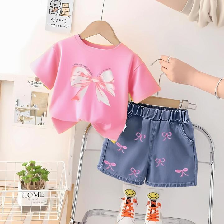 Setelan Anak Perempuan Motif Pita Terbaru Usia 1-5 Tahun Setelan Baju ...