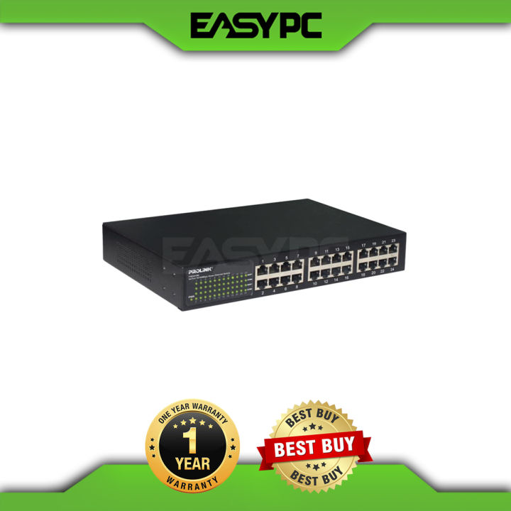 EasyPC | Prolink PSE2410M 24-Port 10/100Mbps Ethernet Switch Network ...