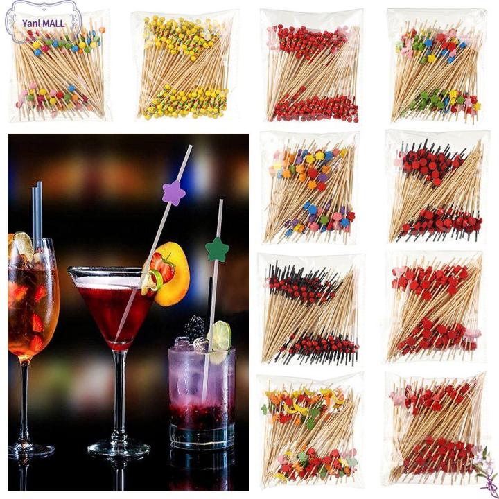 100Pcs Disposable Salad Vegetable Sticks Toothpick Skewer Salad ...