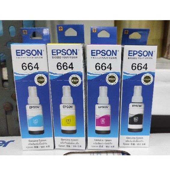 Epson Original refill ink 664 Black Cyan Magenta Yellow Ink for Epson L Series Printers | Lazada PH