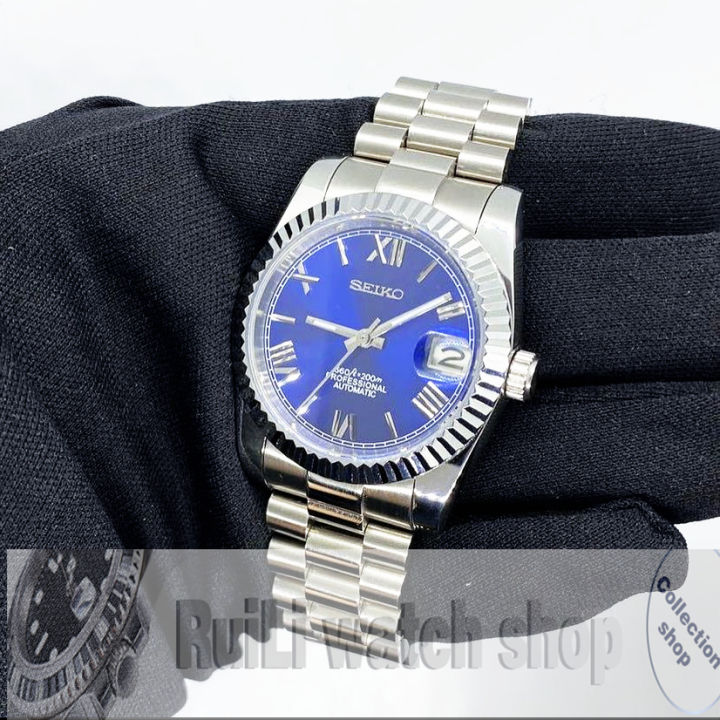 Watch 36mm 39mm Stainless Steel Tooth Ring Pointer Type Japanese NH35 ...