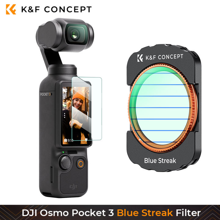 K&F CONCEPT DJI OSMO Pocket 3 Lens Filter Blue Streak Filter Motion ...