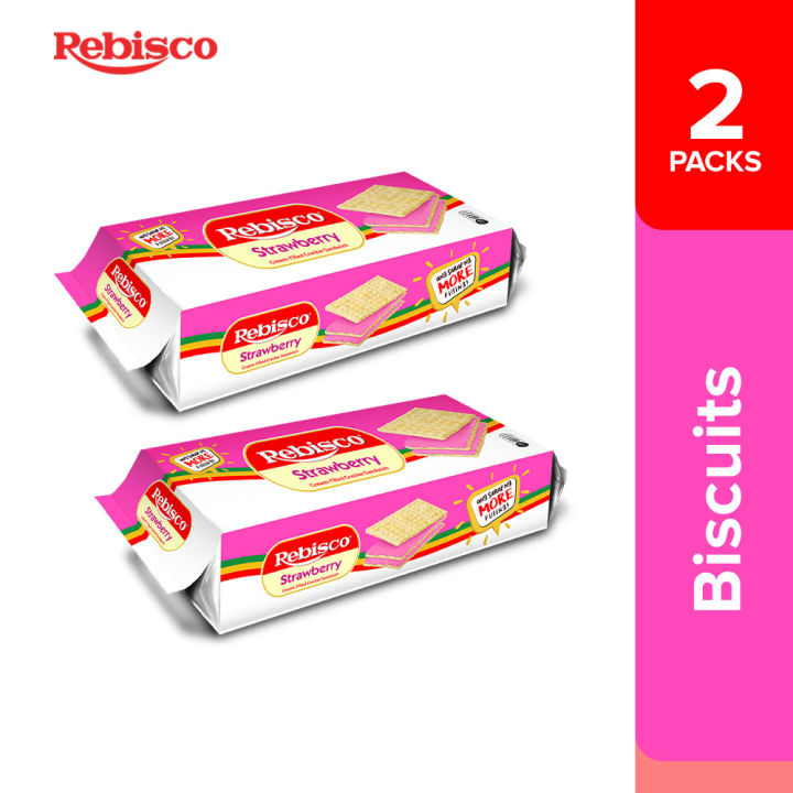 Rebisco Strawberry Sandwich 32g x 10pcs (Set of 2) | Lazada