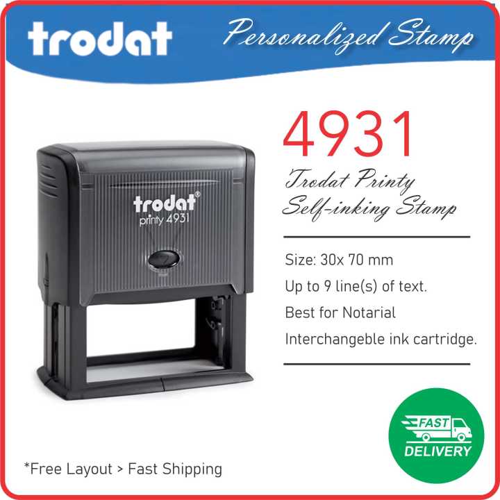 Trodat 4931 Series Self-inking Stamp Personalized Rubber Customized | Lazada PH