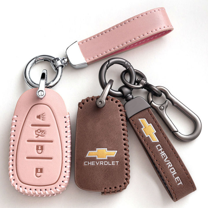 Zinc Alloy Keychain Protector & Genuine Leather Flip Car Key Fob Case ...