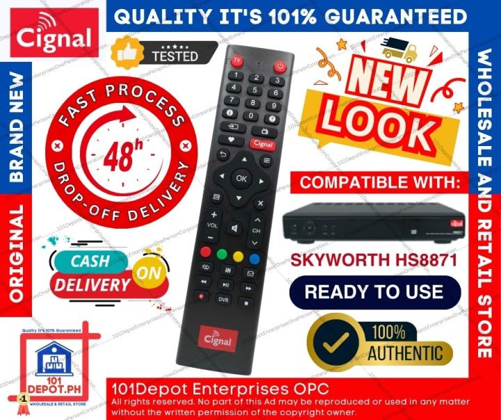 Cignal Remote PAIRED SKYWORTH HD HS8871 (Original & Brand New/ NEW ...