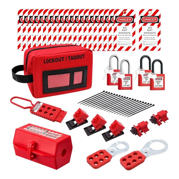Lockout Tagout Kit Lockout Hasps,Safety Padlocks,Plug Lockout, Clamp on ...