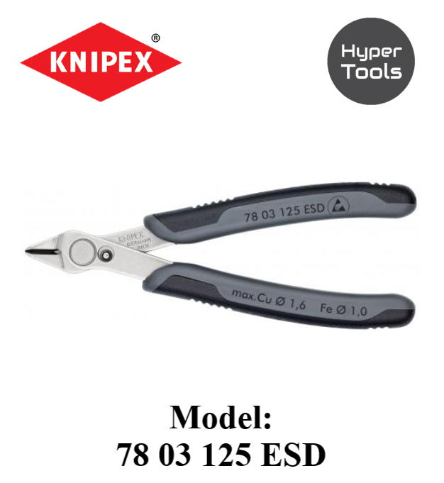 KNIPEX Electronic Super Knips ESD (Model: 78 03 125 ESD) | Lazada