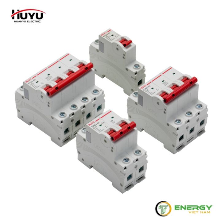 Thiết Bị Điện Energy - Áp Tô Mát HUYU AC DZ47N-63 1P, 2P, 3P C6A-C63A ...