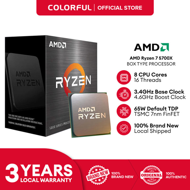 AMD Ryzen™7 5700X | 5700X3D ed Desktop Processor (w/o AMD Stock CPU ...