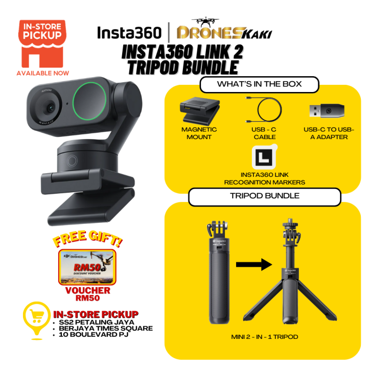 Insta360 Link 2 & Insta360 Link 2C - AI 4K Webcam / Pro Audio | Lazada