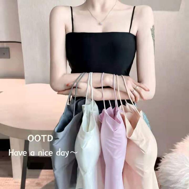 Women Chest Pad Vests Casual safety vest korean Inner sleeveless top ...