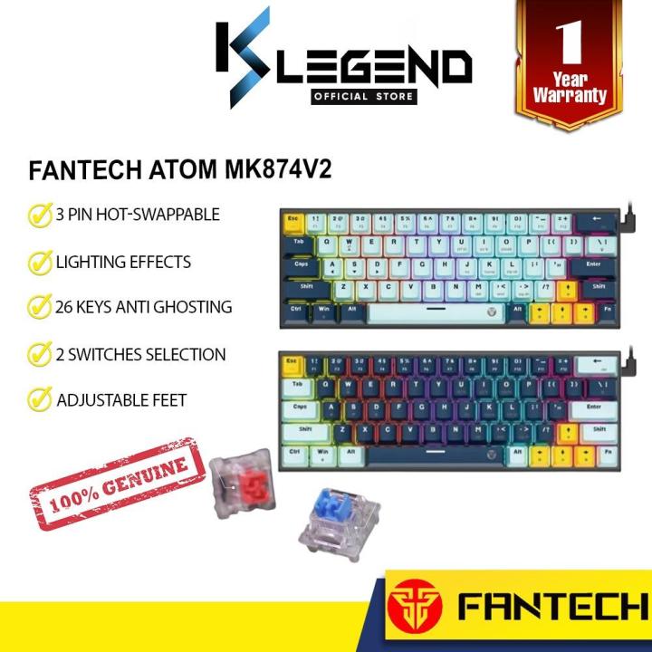 FANTECH MK874v2 ATOM 63 MECHANICAL KEYBOARD MIZU EDITION | Lazada