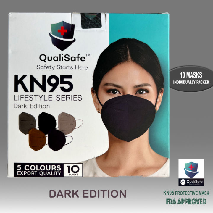 QualiSafe KN95 [DARK EDITION] 5 Layers Protective Mask Medical Grade ...